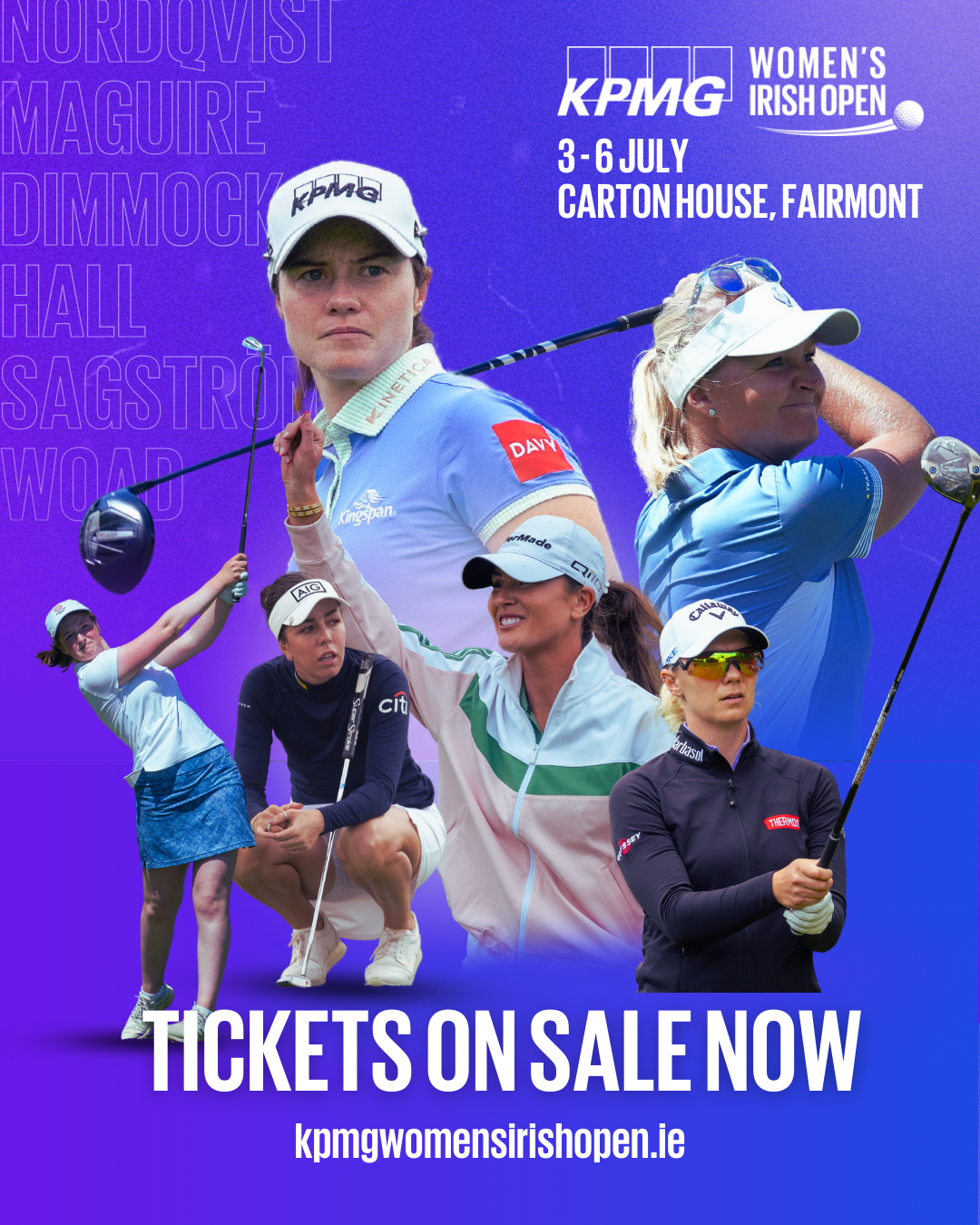 WORLD-CLASS TALENT CONFIRMED FOR KPMG WOMEN’S IRISH OPEN